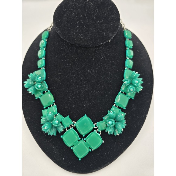 Talbots | Jewelry | Vintage Talbots Emerald Green Teal Lucite Statement ...
